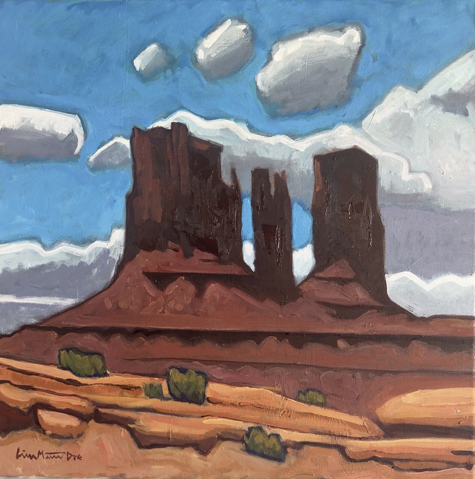 western landscape painting original Signed Liam Dye Monument Valley M ...