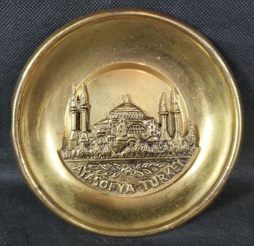 Small Copper Plate AYASOFYA Istanbul Turkey Embossed Decorative Raised ...
