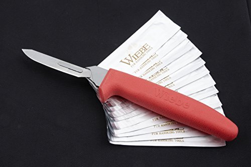 WIEBE BOSS DOG FIXED SCALPEL BLADE KNIFE W/24 EXTRA BLADES SKINNING ...
