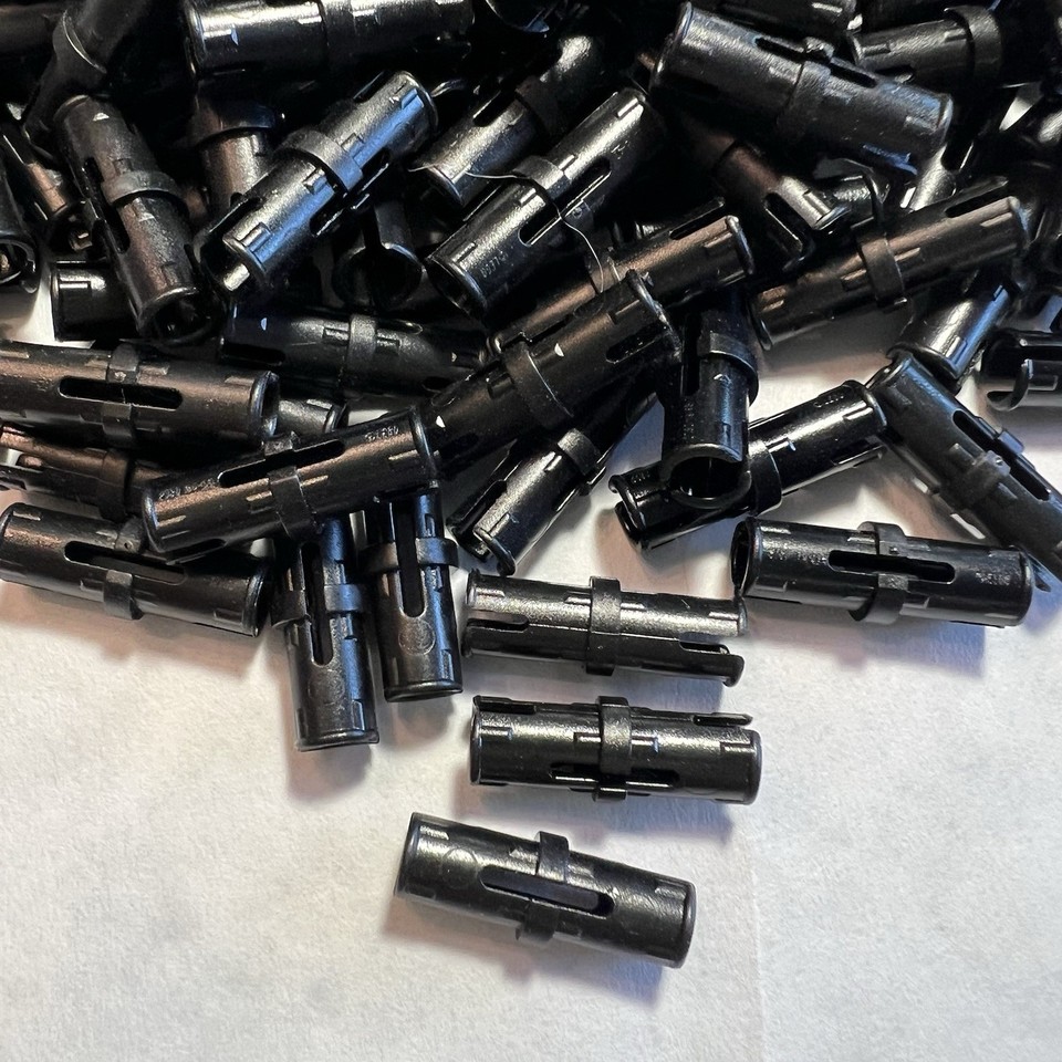 Lego Lot of 170 New Black Technic Pins with Friction Ridges Lengthwise ...