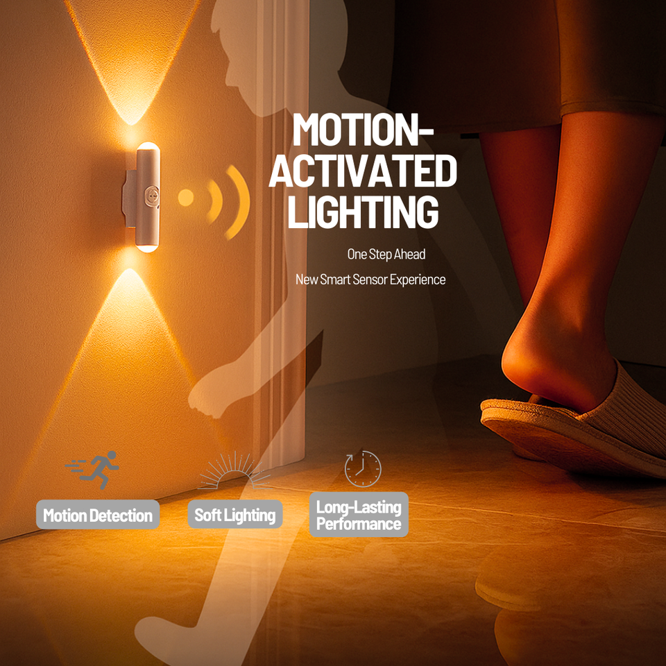 Magnetic Rechargeable LED Motion Sensor RGB Gradient Ambient Night ...
