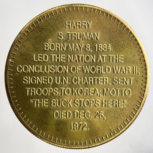 US USA Commemorative Harry Truman Token Coin | Very High Grade | eBay