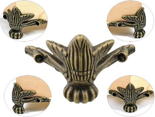4PCS 40x30mm Antique Wood Box Feet Leg Corner Protector Decorative ...