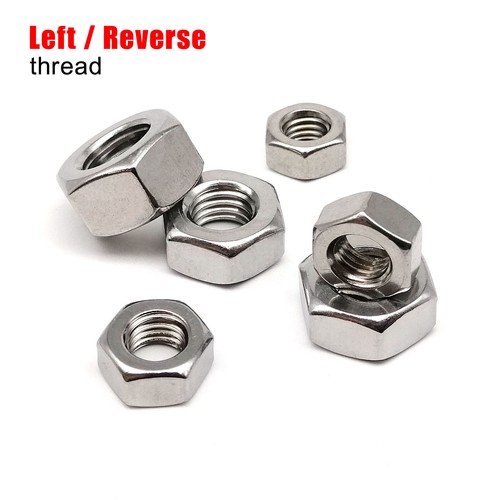 1/50X Reverse Left Hand Thread M3-M20 DIN934 304 Stainless Steel Hex ...