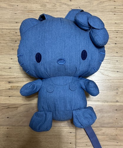 Hello Kitty Soft Blue Denim Backpack Trinket Plush Bag | eBay