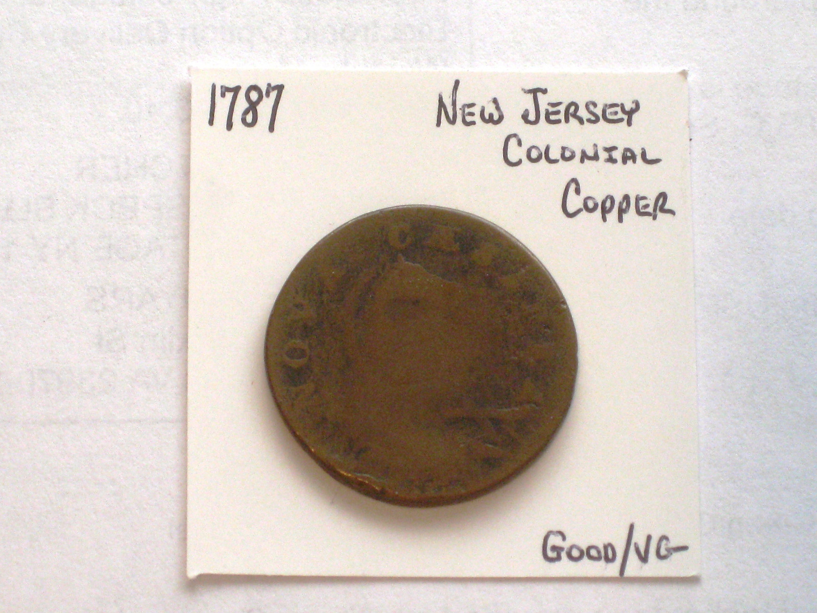 1787 New Jersey Colonial, Nova Caesarea Copper Coin, Good/VG | eBay