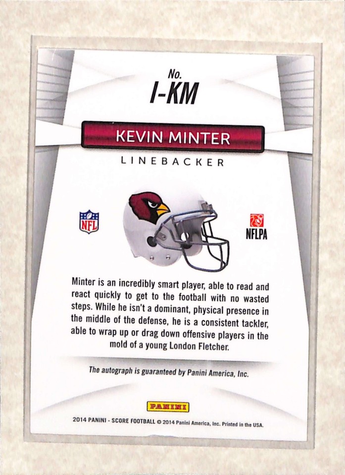 2014 Panini Score #I-KM Kevin Minter Guaranteed AUTO EX | eBay