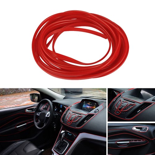 Universal Car Molding Trim Door Panel Edge Gap Red Strip Cover Decor ...