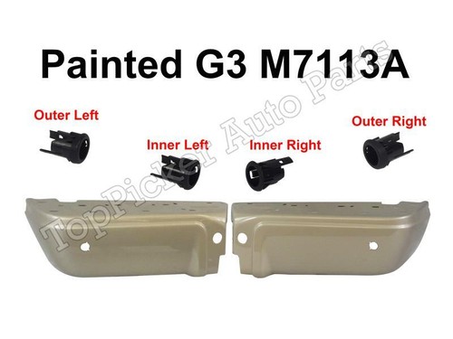 Painted G3/M7113A Rear Bumper End with Retainer For Ford F250 F350 F450 ...