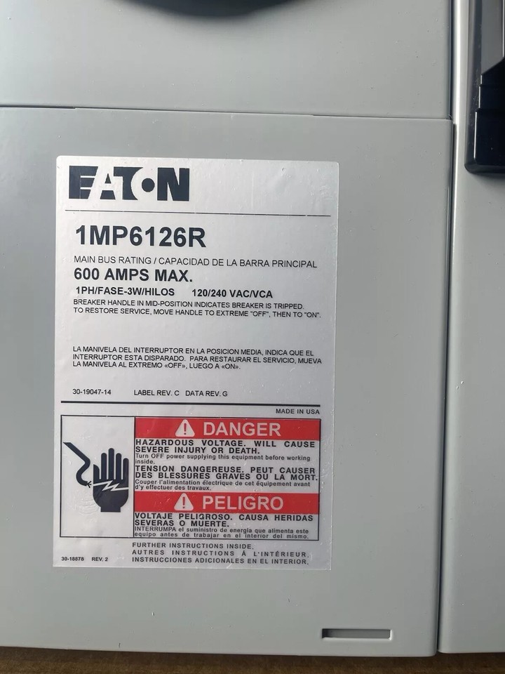 Eaton Multi Meter Pack 1MP6126R, 6 Socket, Bus: 600A NEW | eBay