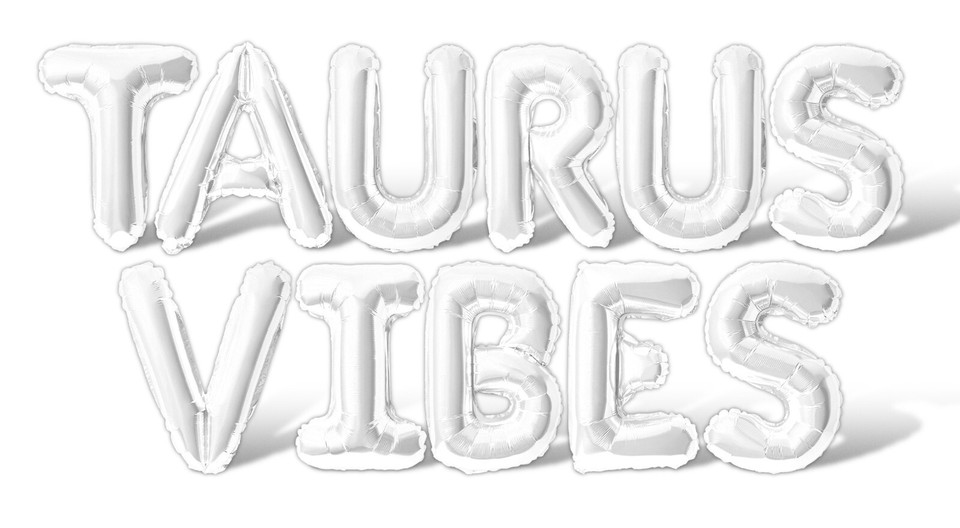 TAURUS VIBES Letter Balloon Banner - Birthday Party Decorations ...
