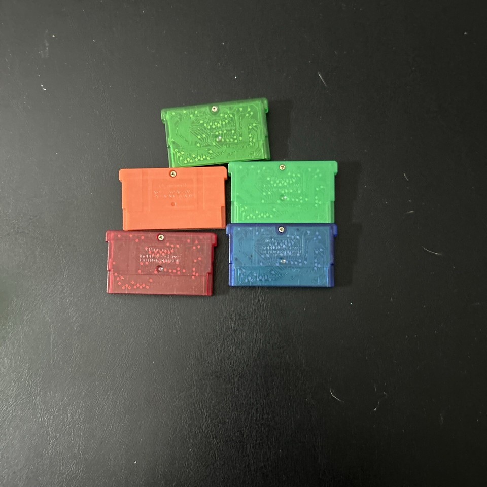 Pokémon Gameboy Advanced lot of 5 GBA Fire Red, Leaf Green Ruby Emerald ...