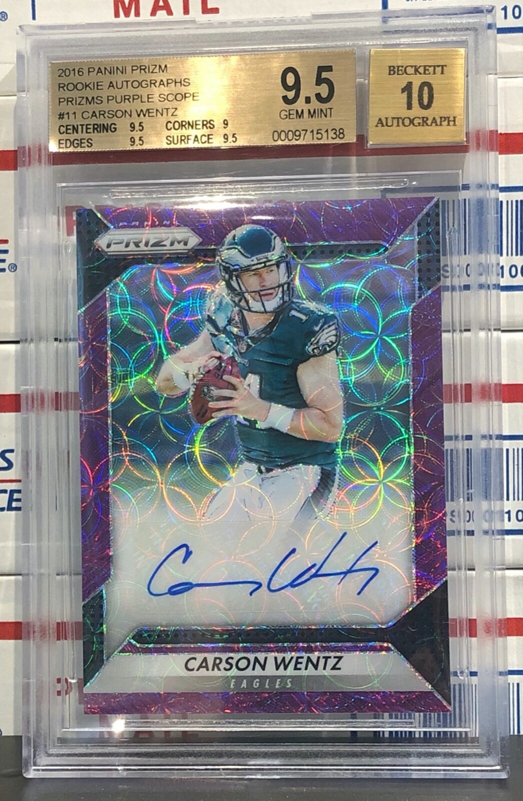 2016 Panini Prizm - Rookie Autograph Purple Scope Prizm #RA-CWZ Carson ...