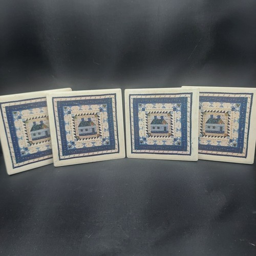 Absorbent Stone Coasters "American Quilt." Set Of 4 | eBay