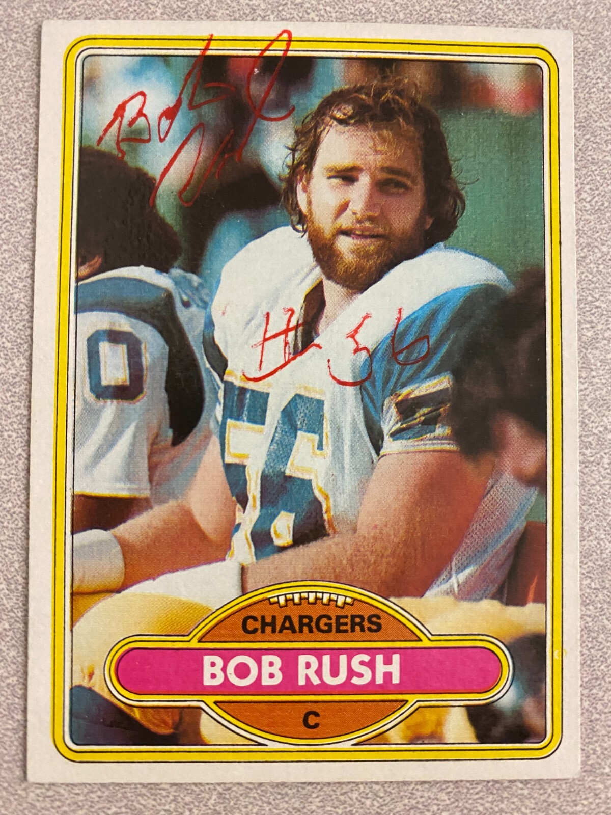 Bob Rush signed SAN DIEGO CHARGERS card 1980 Topps | eBay