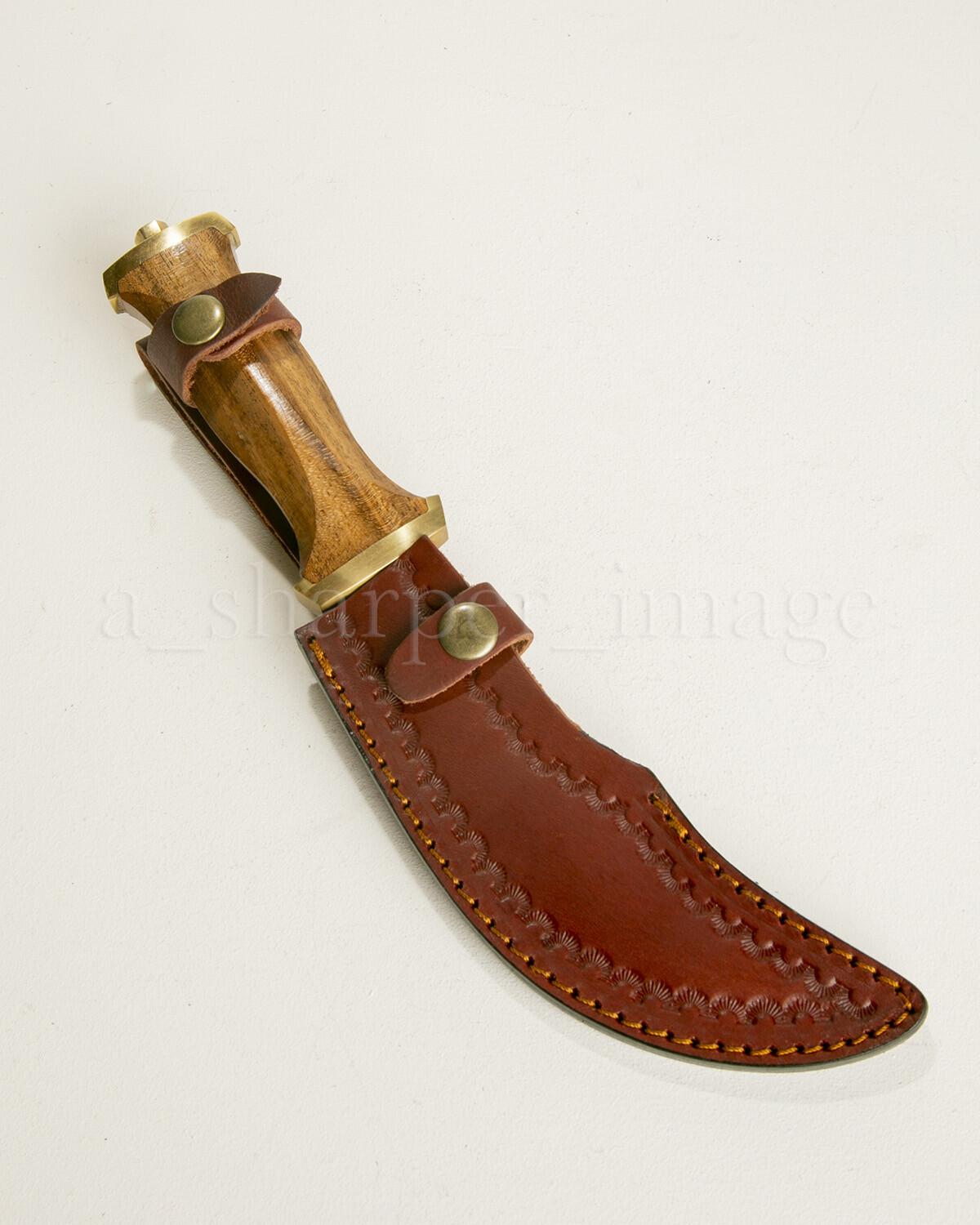 Pirate Sea Marauder 11" Curved Knife SHARP Buccaneer Boucan Leather ...