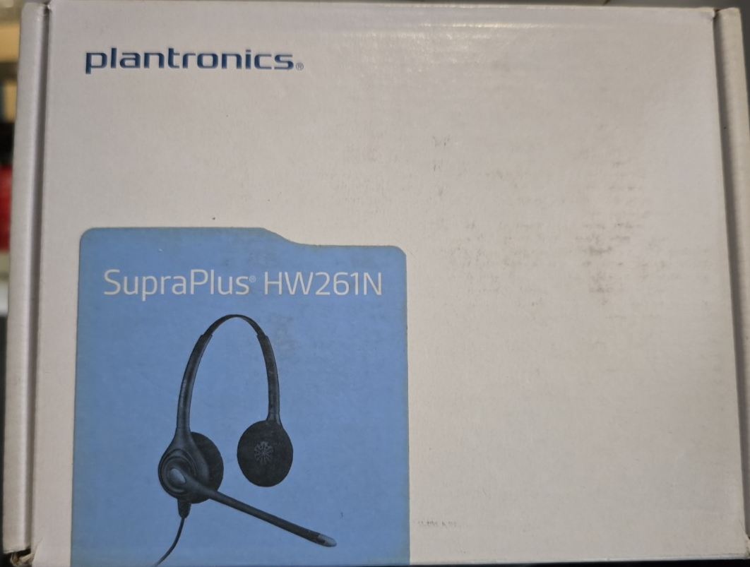 Plantronics SupraPlus HW261N Noise Cancelling Wideband Duo Headset ...