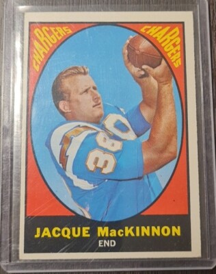 1967 TOPPS JACQUE MACKINNON Card #124, Chargers | eBay