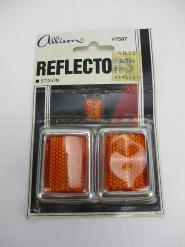 NOS Orange Reflectors Stix-On Original Unopened Package Trailer Camper ...