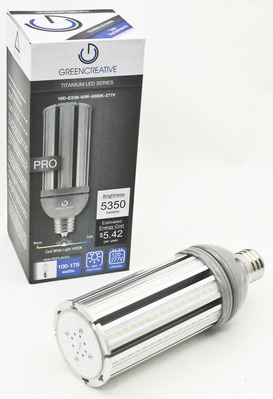 Green Creative 57939 LED 4000k (daylight White) 45w HID Lightbulb for ...