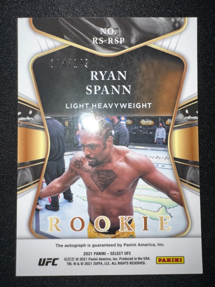 2021 Panini Select UFC Rookie Signatures /149 Ryan Spann #RS-RSP Rookie ...