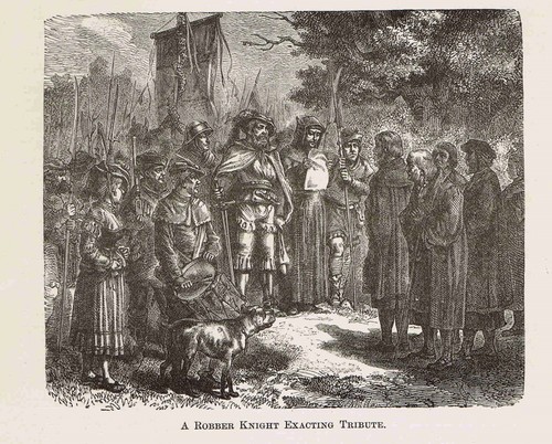 A Medieval Robber Knight Extracting Tribute -1882 Page of History | eBay