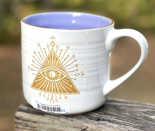 Triangle Hand Eye Ceramic Stoneware Mug By Spectrum Designz 16oz Coffee ...