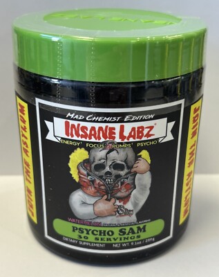 Psycho Sam Pre Workout Watermelon 30 servings Insane Labz | eBay