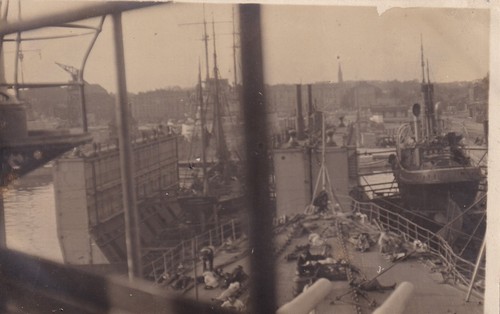 WWI RPPC Photo GERMAN NAVY SMS BEOWULF SHIP DRYDOCK LIBAU (LIEPAJA ...