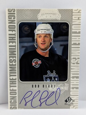 1998-99 ROB BLAKE SIGNATURE SP AUTHENTIC SIGN OF THE TIMES LA KINGS #RB ...