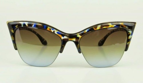 Cat Eye Semi Rimless GOLD Rim RITA Tryst PinUp Razor Big Mosaic ...