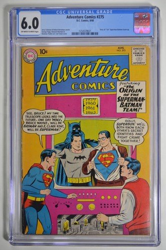 ADVENTURE COMICS # 275 CGC 6.0 STORY OF 1ST SUPERMAN BATMAN TEAM UP DC ...
