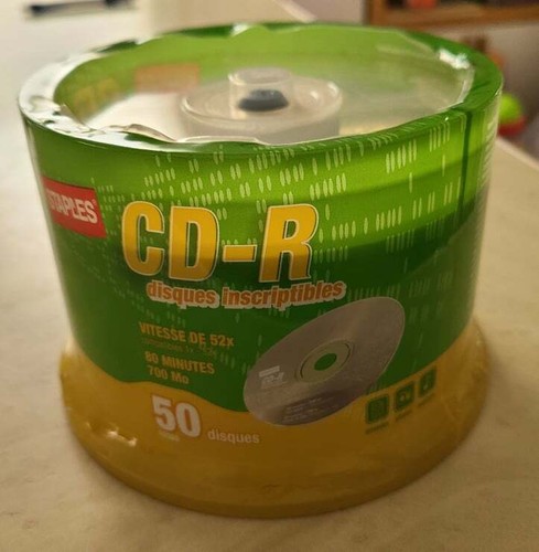 STAPLES CD-R 80 MINUTES 50 DISCS NEW SEALED | eBay