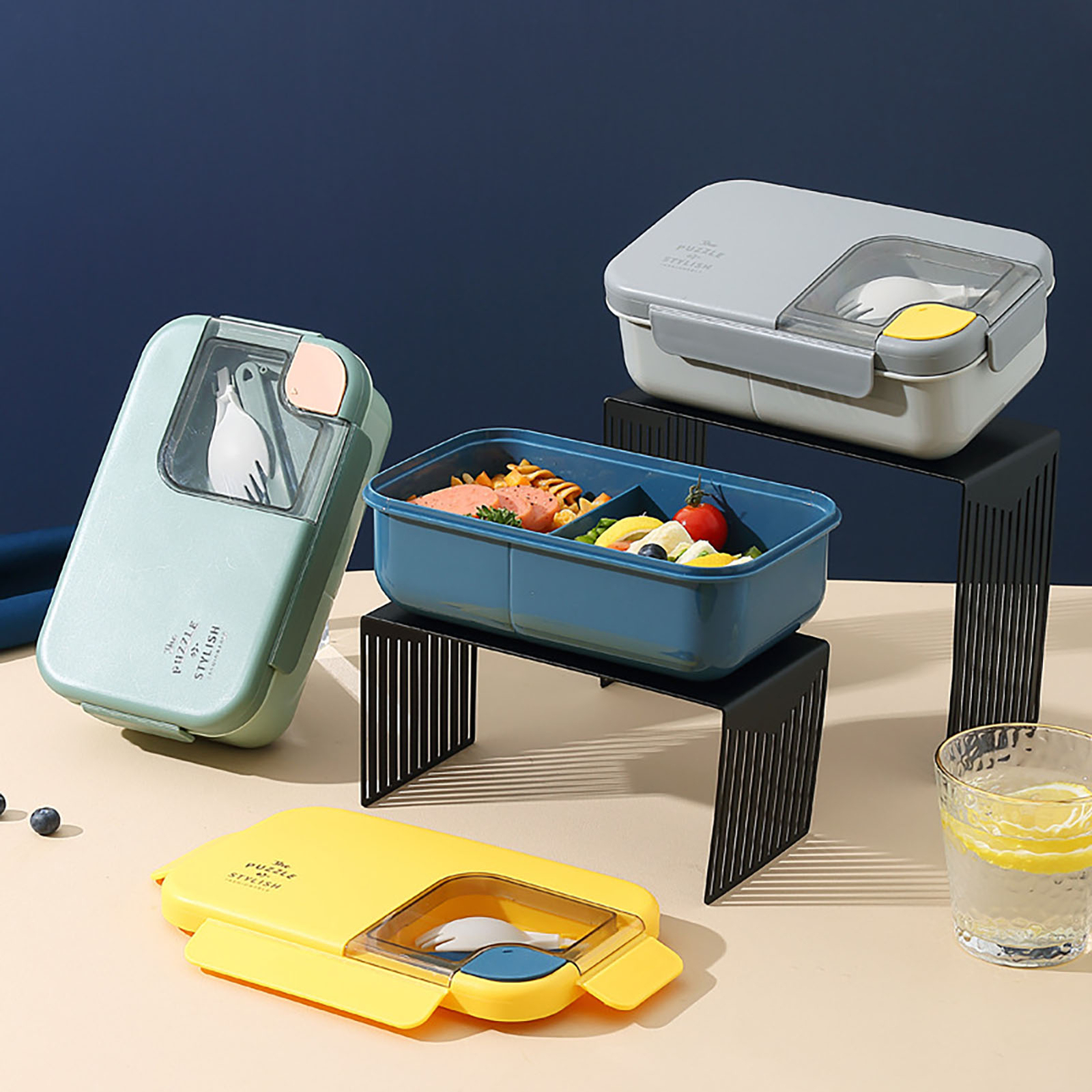 1 Set Bento Box Convenient Portable Japanese Style Bento Lunch Box 3 ...