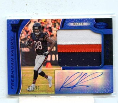 RILEY RIDLEY 2019 PANINI CERTIFIED FRESHMAN FABRIC Rookie Patch Auto #D ...