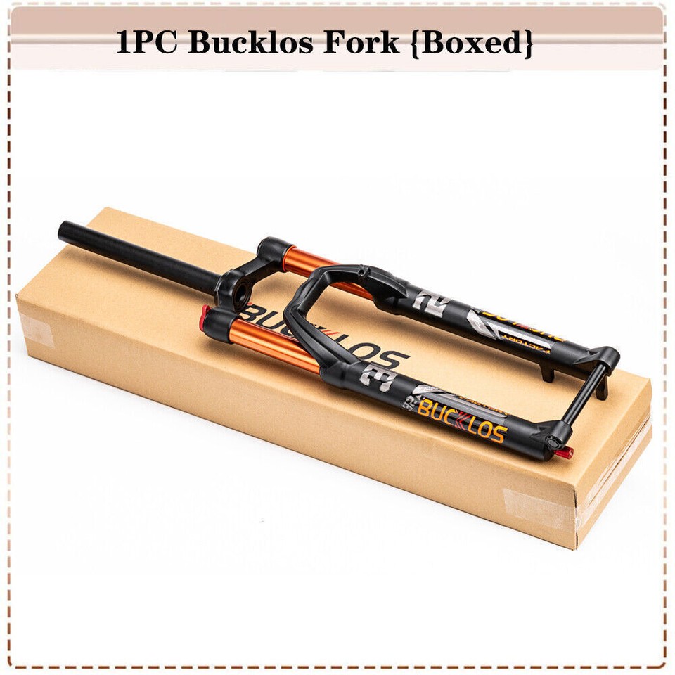 BUCKLOS 26/27.5/29 " 140mm Travel Air Suspension Fork Rebound Bike Thru ...