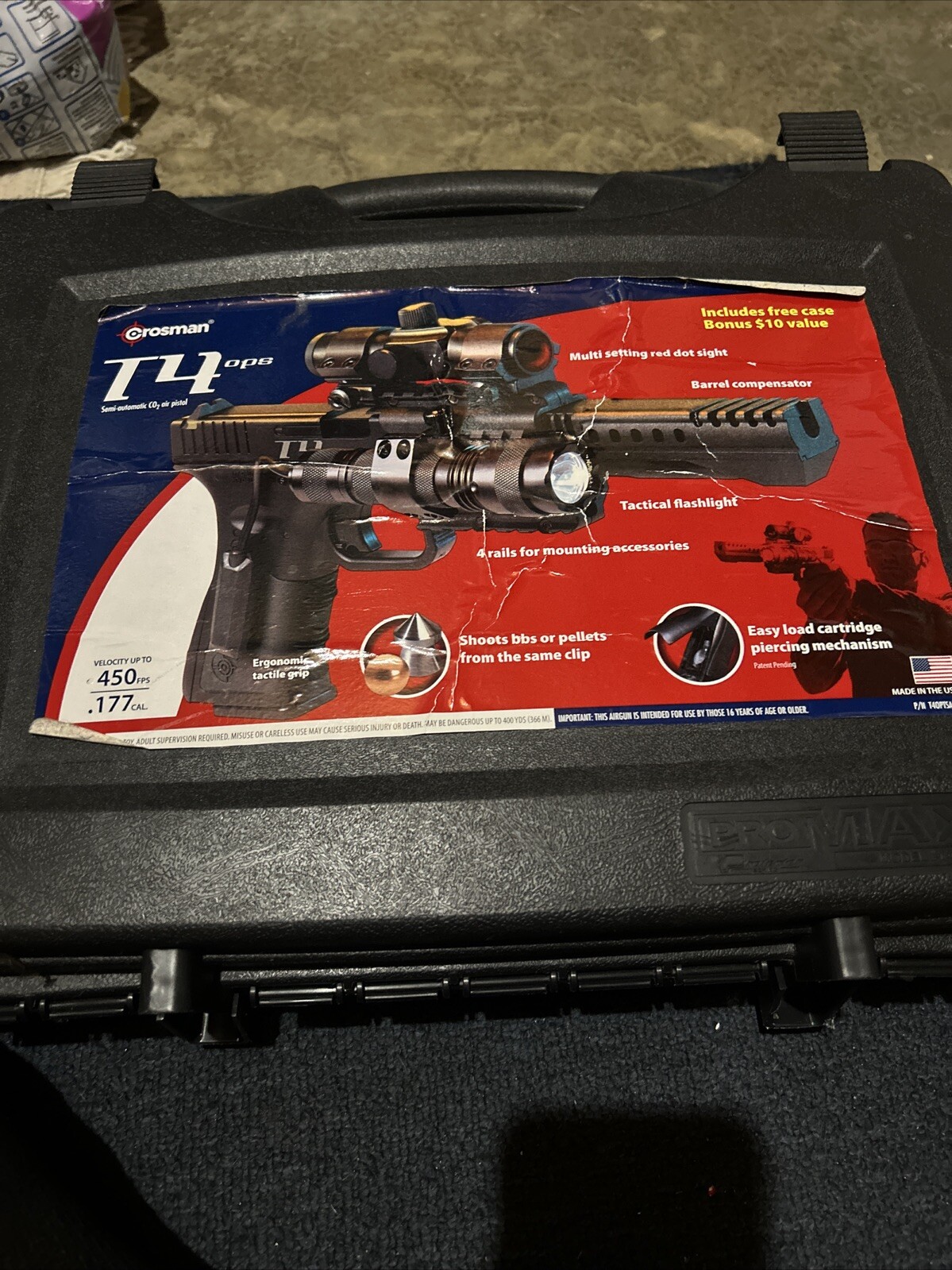 177 cal pellet P4 With Accessories And 2 Air Gats Included. Crosman T4 ...