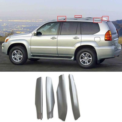 Matte Silver Roof Rack Rail End Shell For Toyota Prado LC120/Lexus GX ...