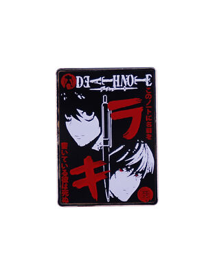 Anime DEATH NOTE L Lawliet Yagami Light Metal Badge Enamel Hat Backpack ...