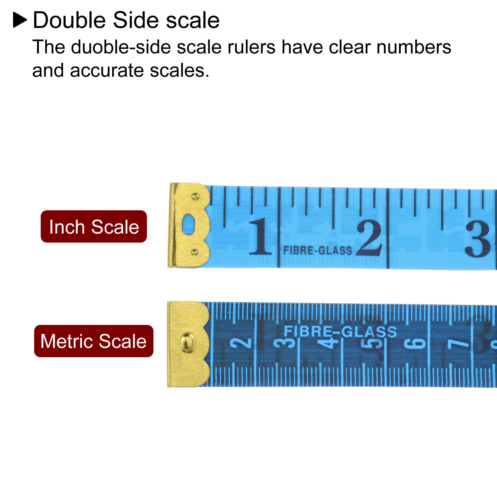 3pcs Soft Tape Measure 150cm/60" Inch & Metric Rulers 20mm Width, Blue ...