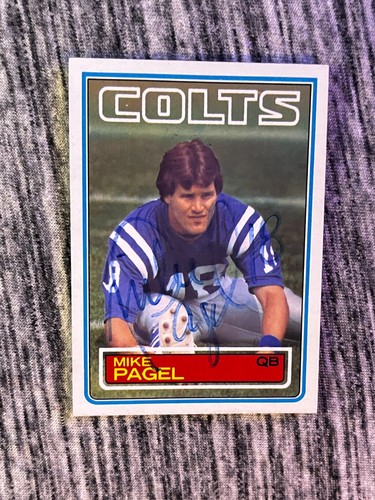 Mike Pagel signed BALTIMORE COLTS Card 1983 Topps | eBay