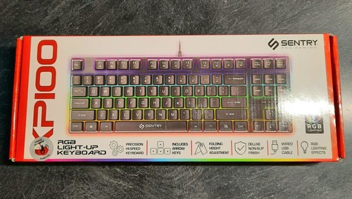 Sentry Pro Gaming RGB Light-up Keyboard HI-SPEED Wired USB Multi Color ...