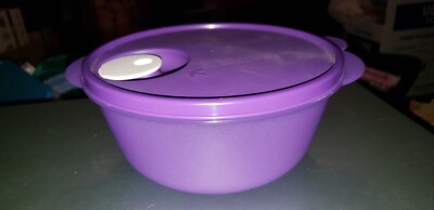 Tupperware 2641F-2 Purple Microwave Reheatable Crystal Wave Dish 6 1/4 ...