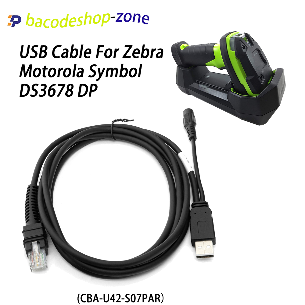New For Zebra DS3678 Charging Cradle STB3678 Power Cable CBA-U42-S07PAR ...