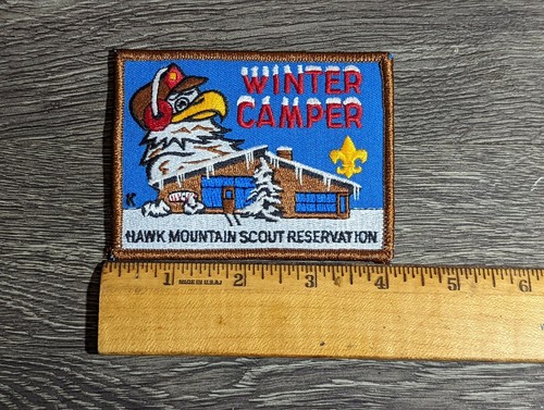 Boy Scout Hawk Mountain Scout Reservation Winter Camper Patch PA | eBay