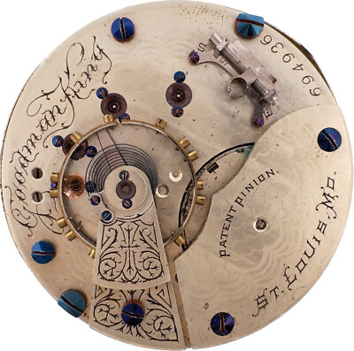 Antique Hampden Goodman King President Mermod Mechanical Pocket Watch ...