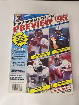 pro football weekly review 1995 Kerry Collins bryan cox Steve young | eBay