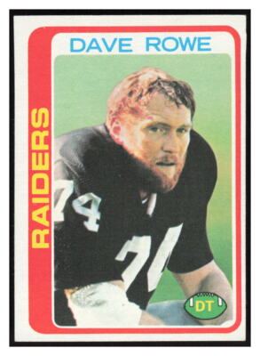 1978 Topps #481 Dave Rowe - Oakland Raiders | eBay