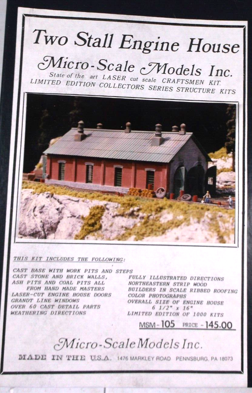 HO gauge Micro-Scale Models two stall engine house in original boxes ...