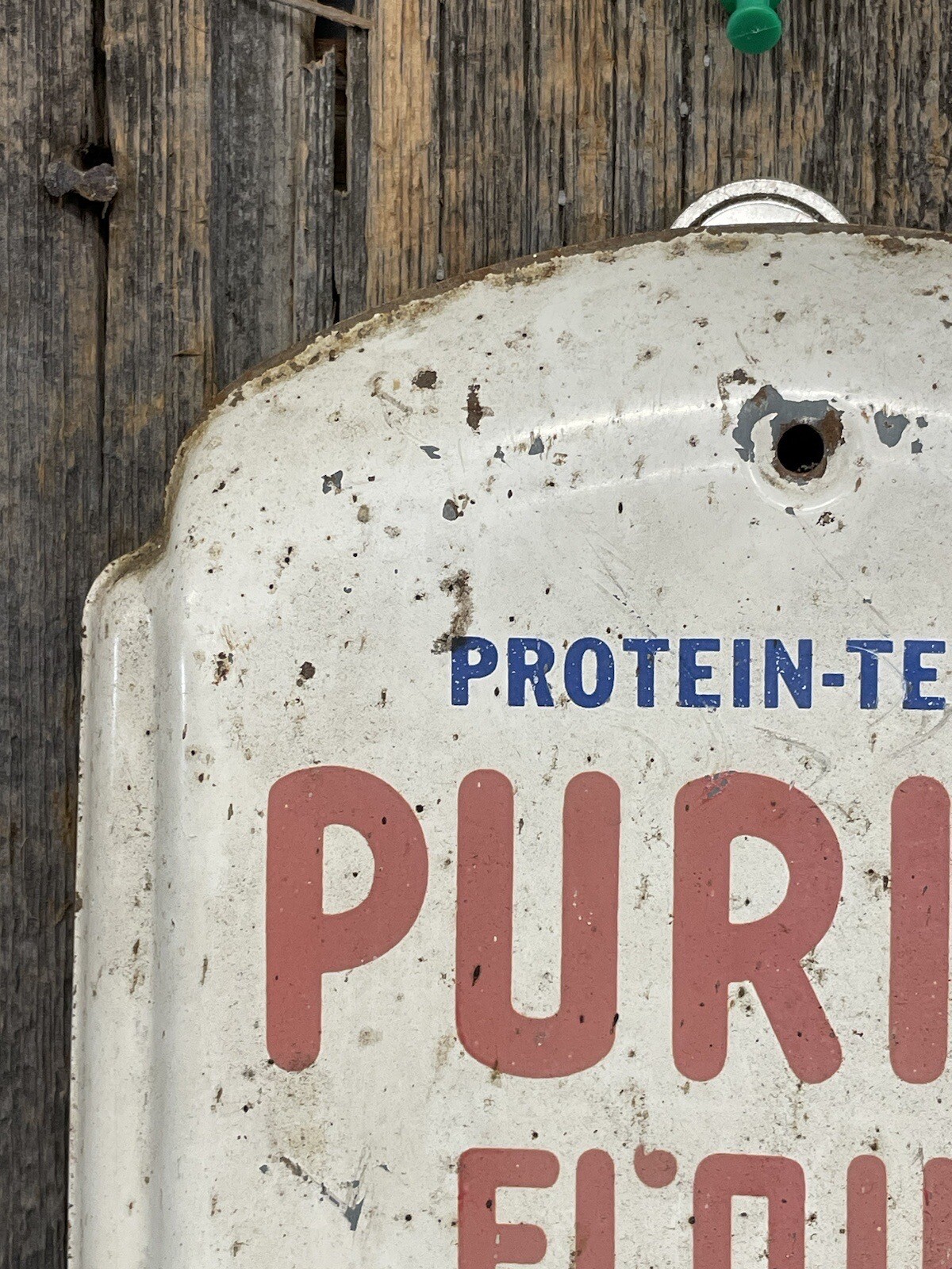 Vintage 40s/50s Purity Flour Country Store Advertising Thermometer Sign ...